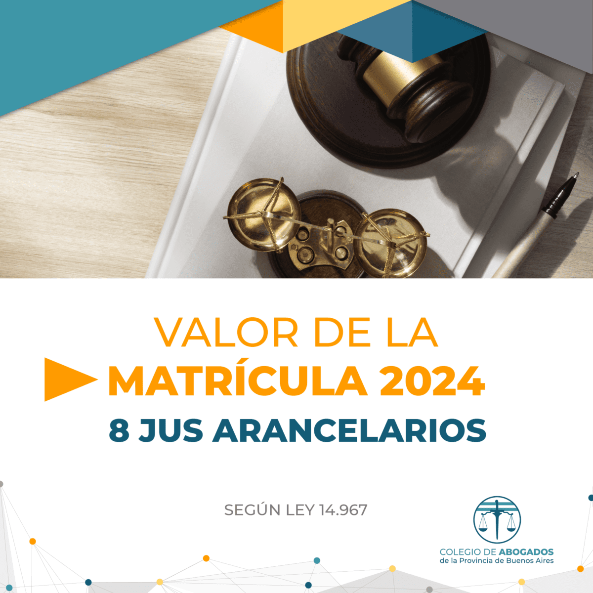 VALOR MATRÍCULA 2024. – Col.Pro.BA